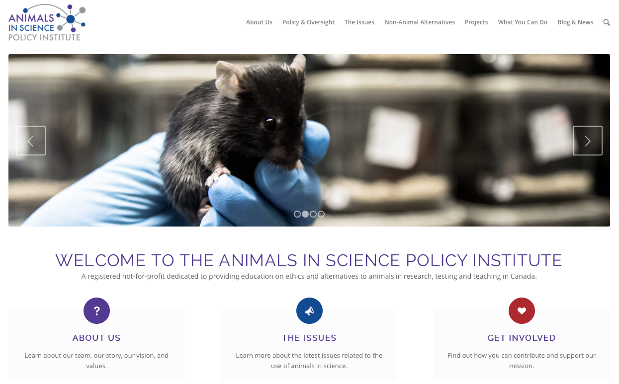 Animals in Science Policy Institute | Queen's Animal Defence
